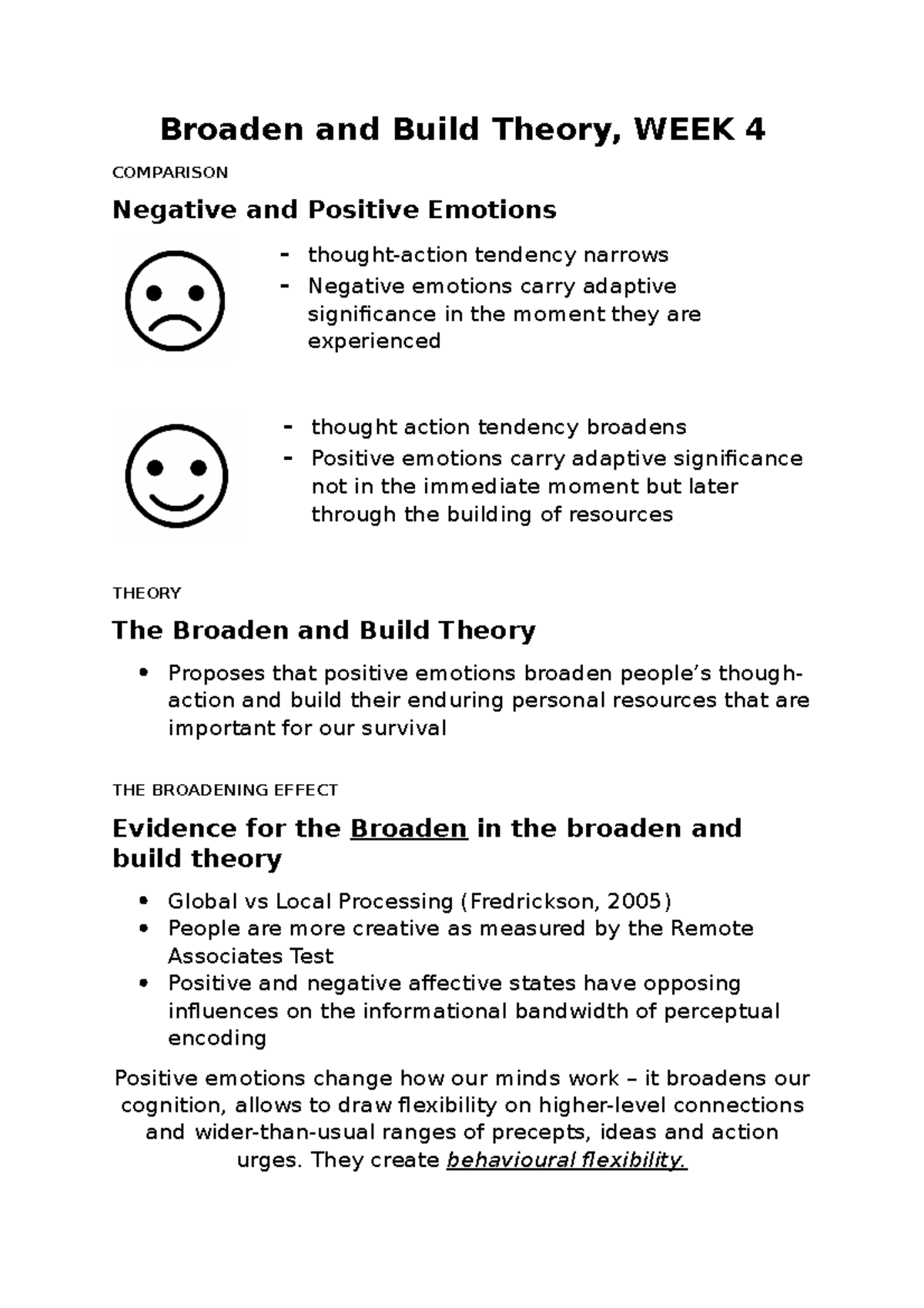 Broaden and Build theory - WEEK 4 - Broaden and Build Theory, WEEK 4 ...