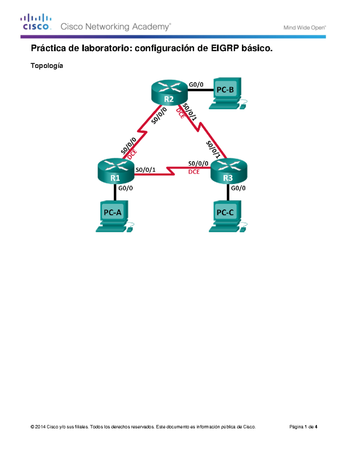 Lab - Configuring Basic Eigrp - Práctica de laboratorio: configuración de EIGRP básico ...