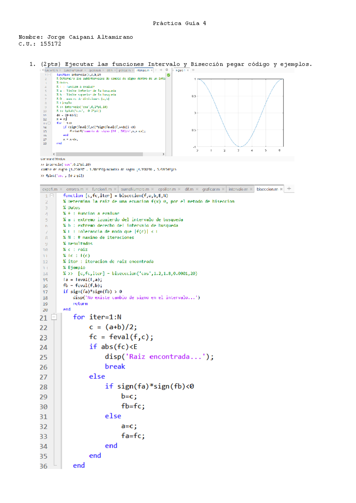 Práctica Guía 4 - Uso del programa Matlab, conociendo sus funciones ...