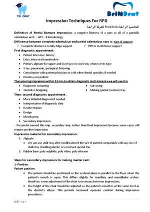 RPD M C Q with answers - rpd mcq - كلية–تكريت جامعة الاسنانطب RPD M C Q ...