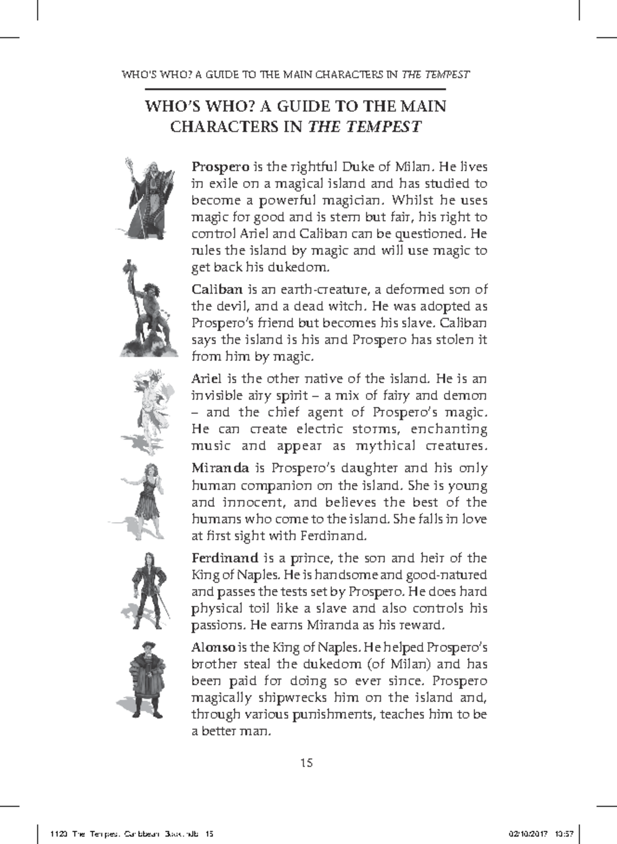 The Tempest characters - 15 WHO’S WHO? A GUIDE TO THE MAIN CHARACTERS ...