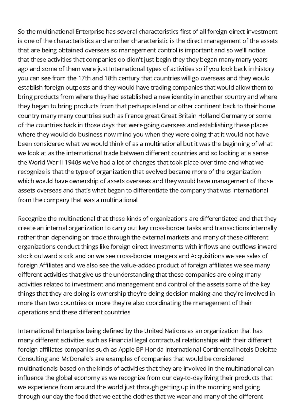 MNE - This is the complete overview of the assignment: Multi-National ...
