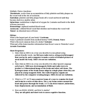 Aphasia Case Studies - 1. Broca’s Aphasia -Susie Q (age 74) presented ...