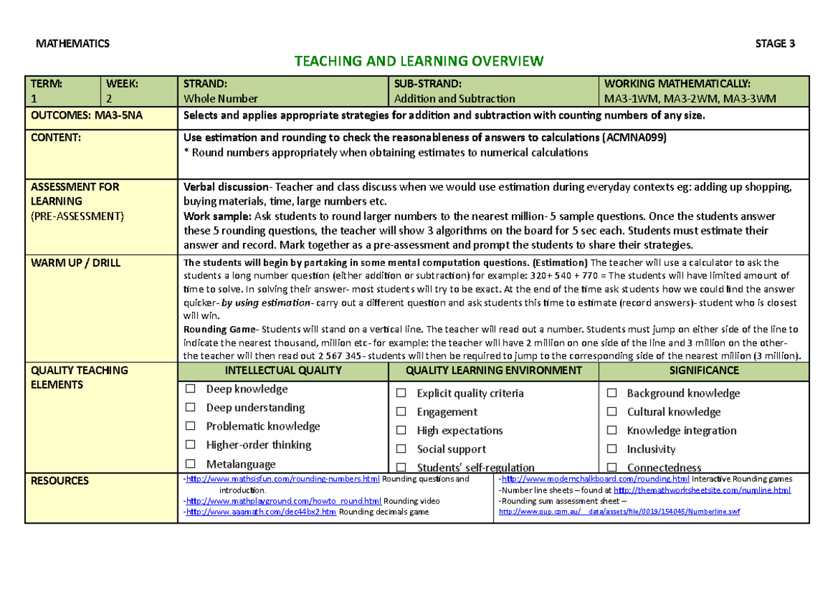 La maths - as - stage 3-plan2 - MATHEMATICS STAGE 3 TEACHING AND ...
