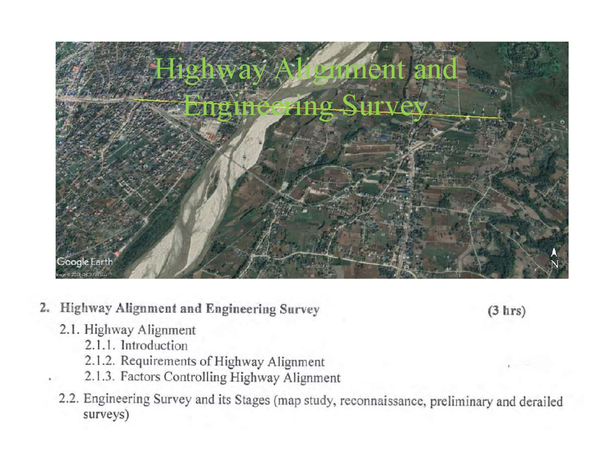 Highway Alignment and Engineering Survey - ####### Er Gopal Gautam ...