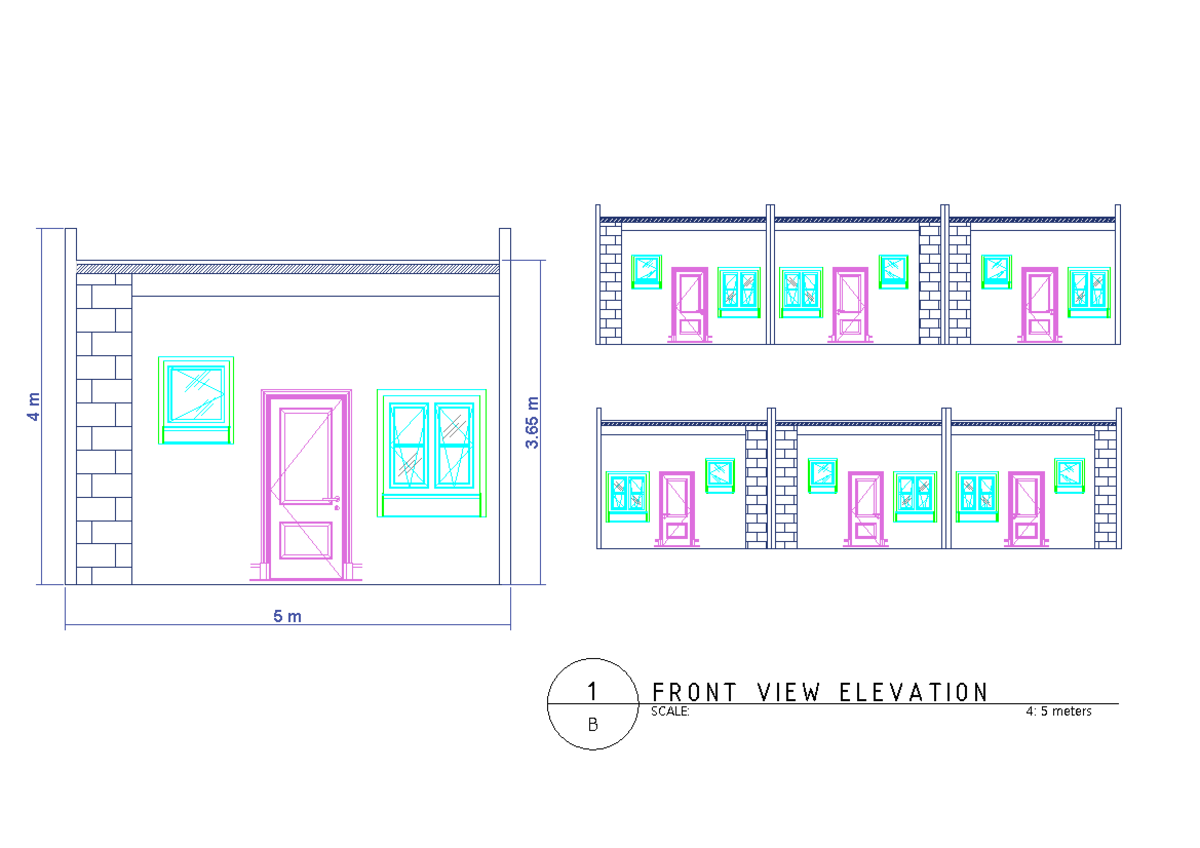 Front VIEW 25Sqm - Building System Design - F R O N T V I E W E L E V A ...
