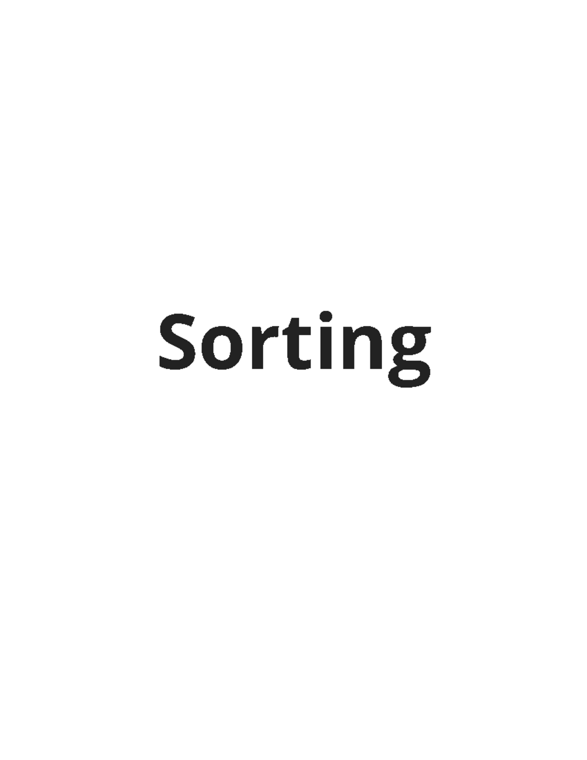 A1.2 revision notets - Exam notes - Sorting Briefly describe Bubble ...