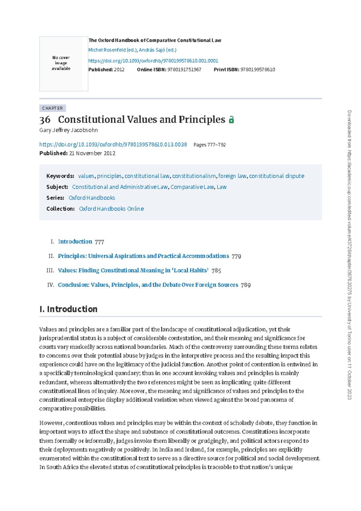 3 Constitutional Values AND Principles - The Oxford Handbook of ...