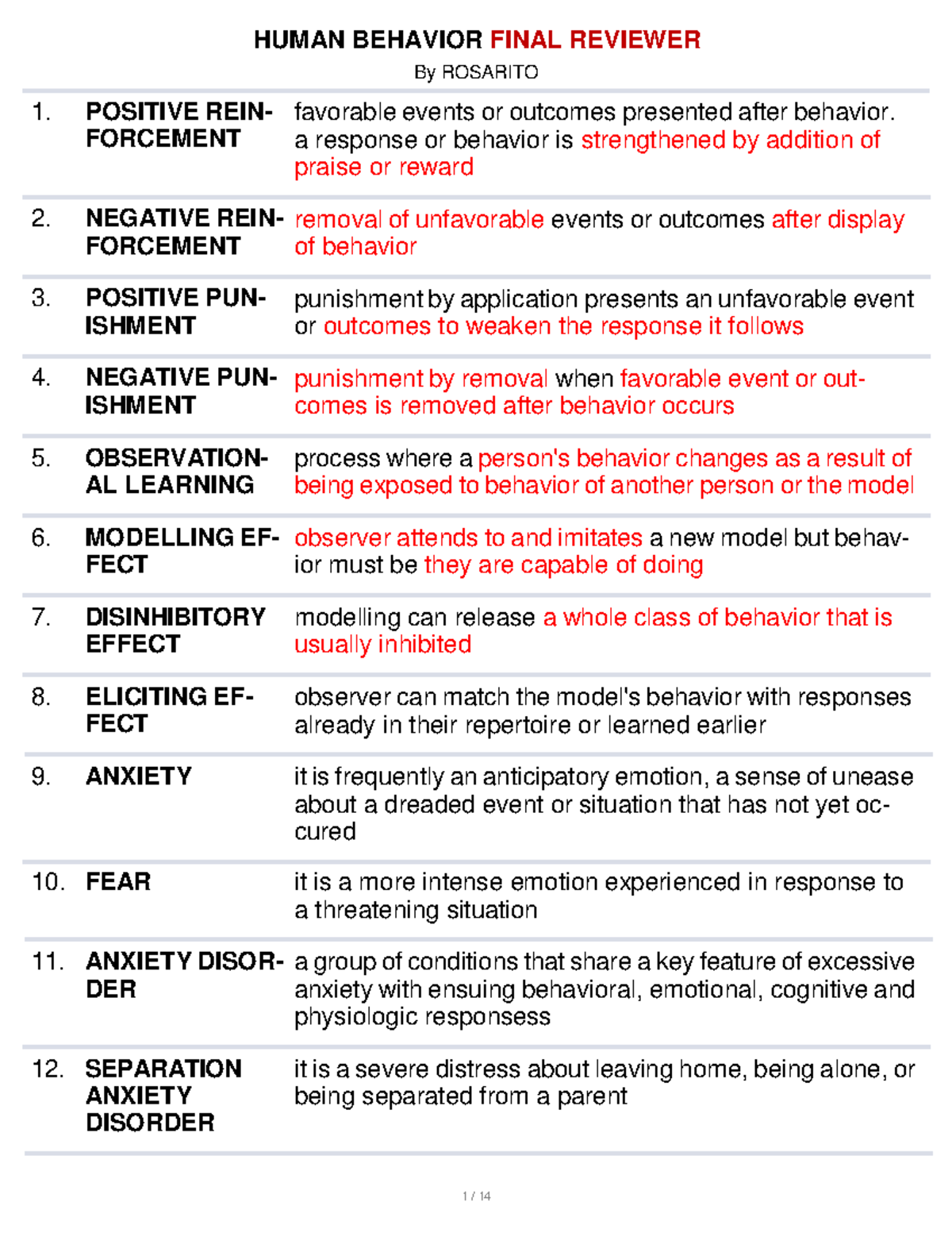 CRIM3- Final- Reviewer - By ROSARITO POSITIVE REIN- FORCEMENT NEGATIVE ...