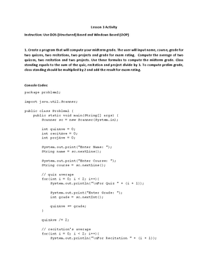 Lesson 3 - PRAC - Grade: 9 - DATA COMMUNICATIONS AND NETWORKING Lesson ...