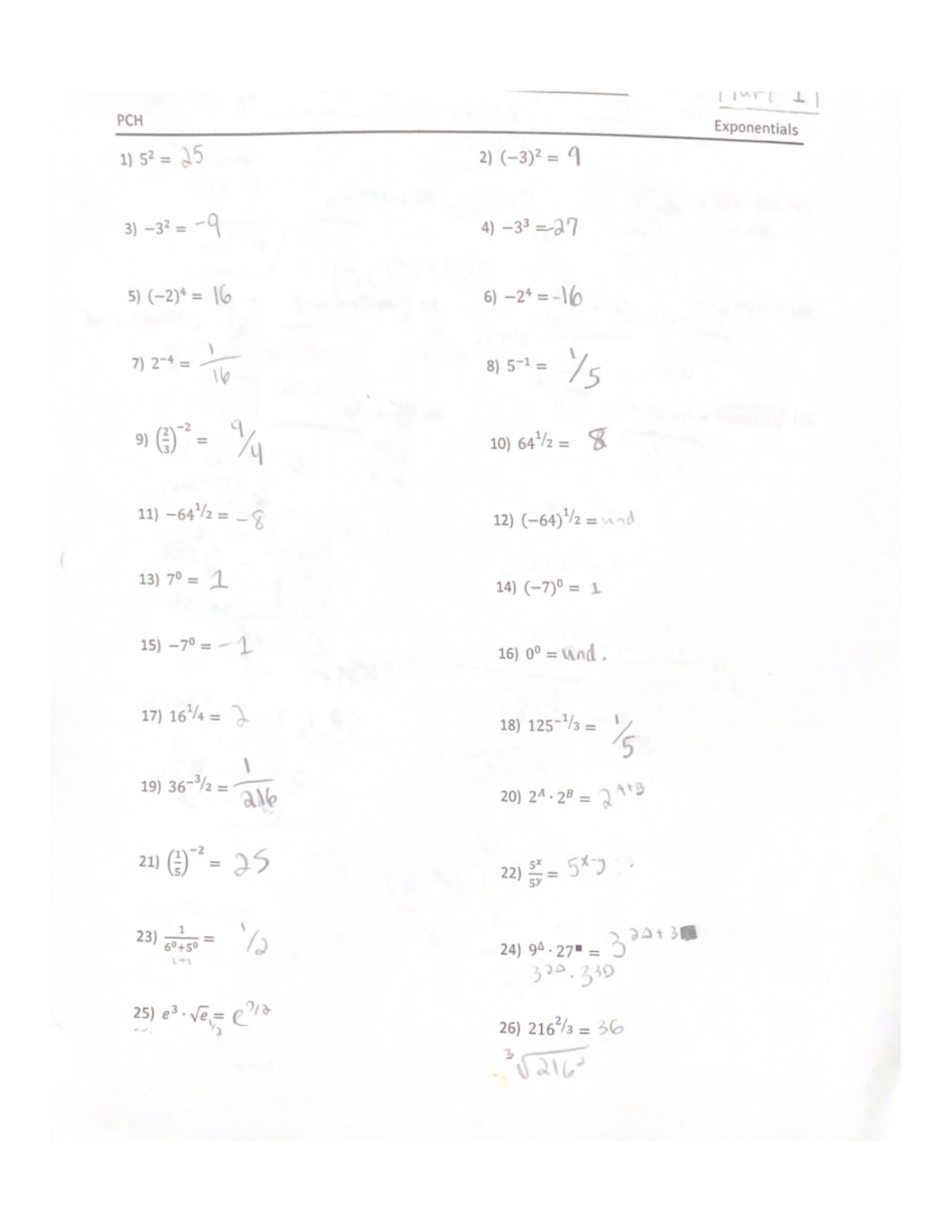 Expotentials - Practice problems with exponentials. - MAC 1147 - Studocu