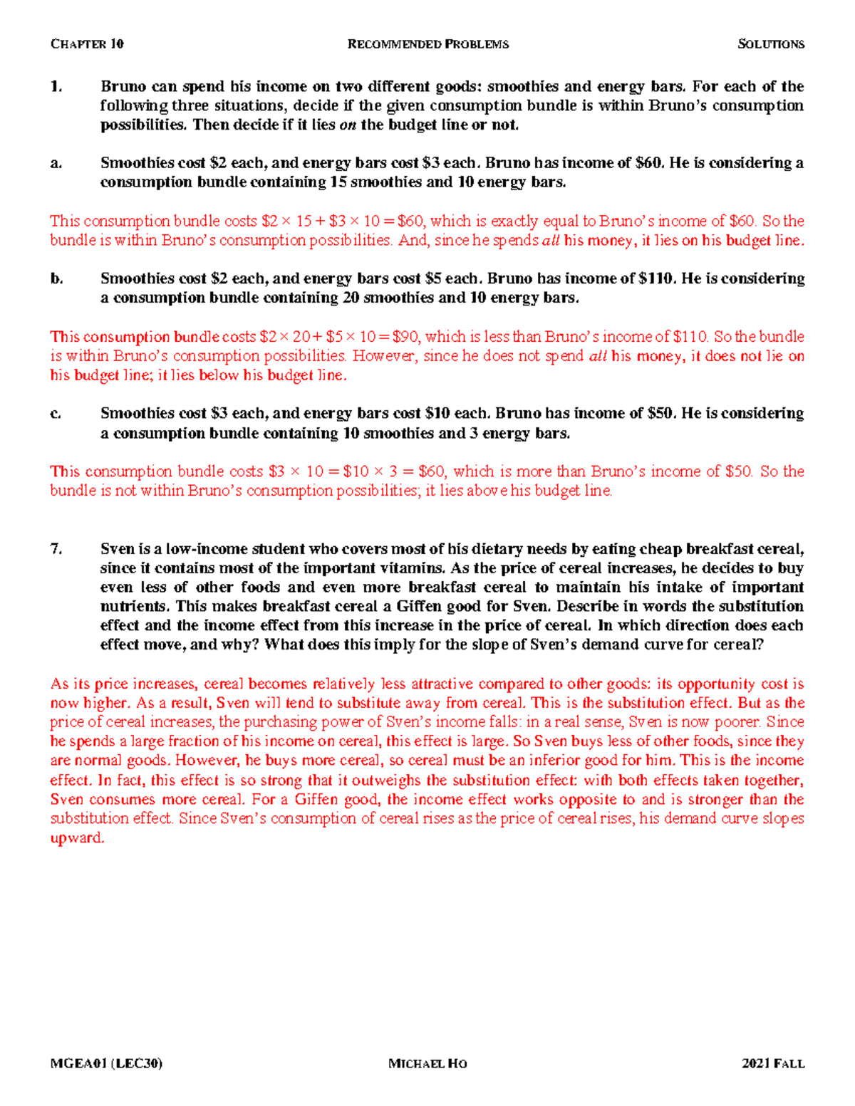 Chapter 10 - Recommended Problems - Solutions - CHAPTER 10 RECOMMENDED ...