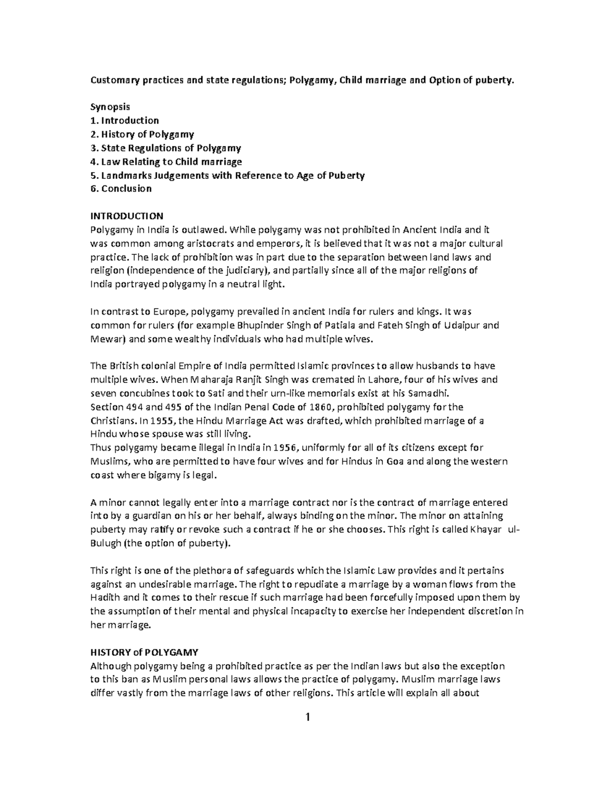 Customary-practices-and-state-regulations of polygamy - Customary ...