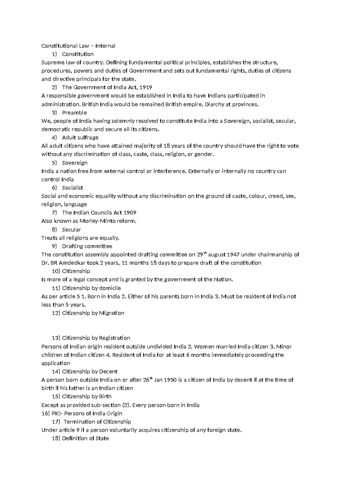 Constitutional Law- Internal - Constitutional Law – Internal 1 ...