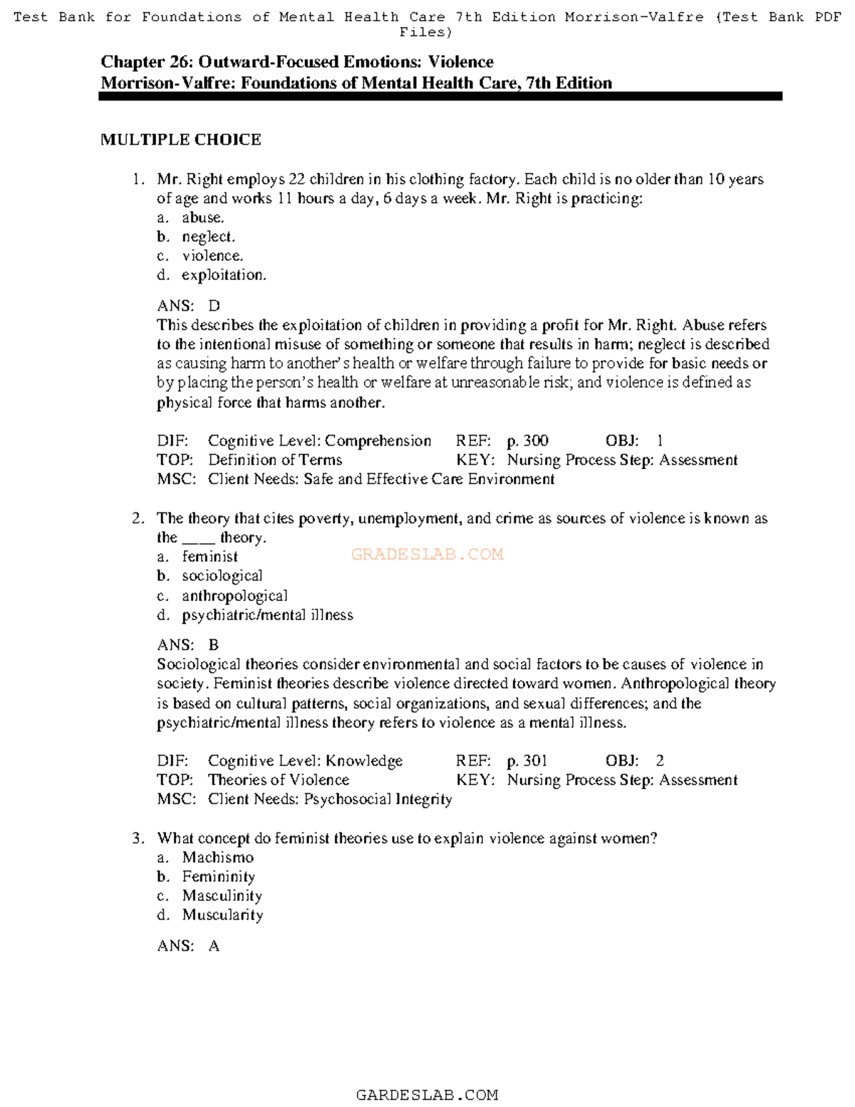 26 - Study - GRADESLAB Chapter 26: Outward-Focused Emotions: Violence ...
