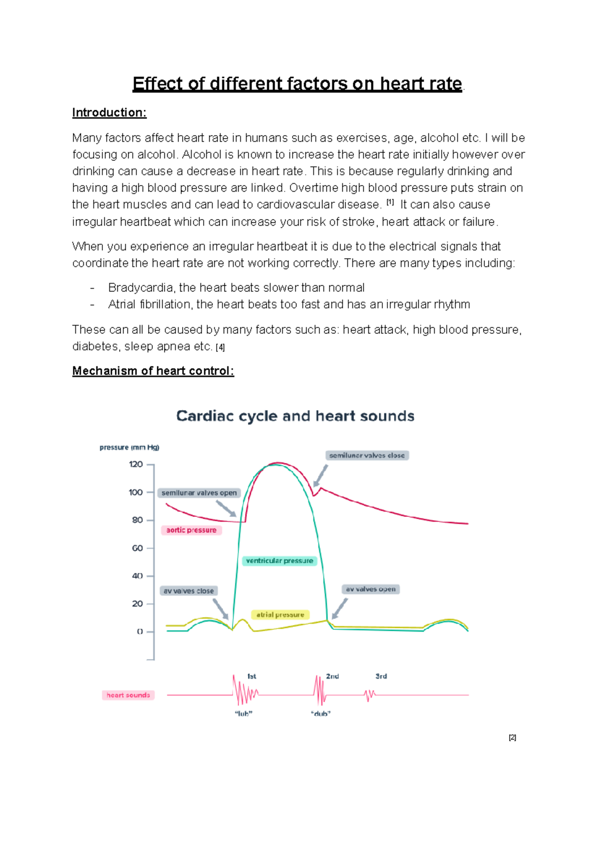 Effect of different factors on heart rate - Introduction: Many factors ...