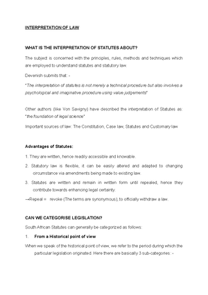 Interps TUT 2 - interpretation law tutorial preparations ...
