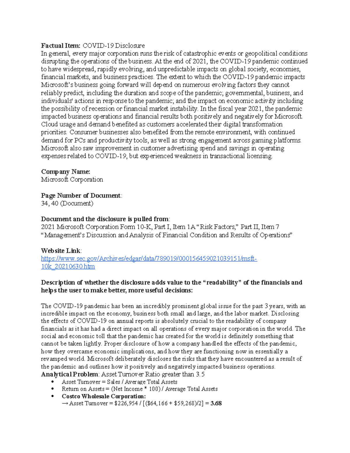 AC204 Scavenger Hunt 5 - Company Analysis assignment 5 - Factual Item ...