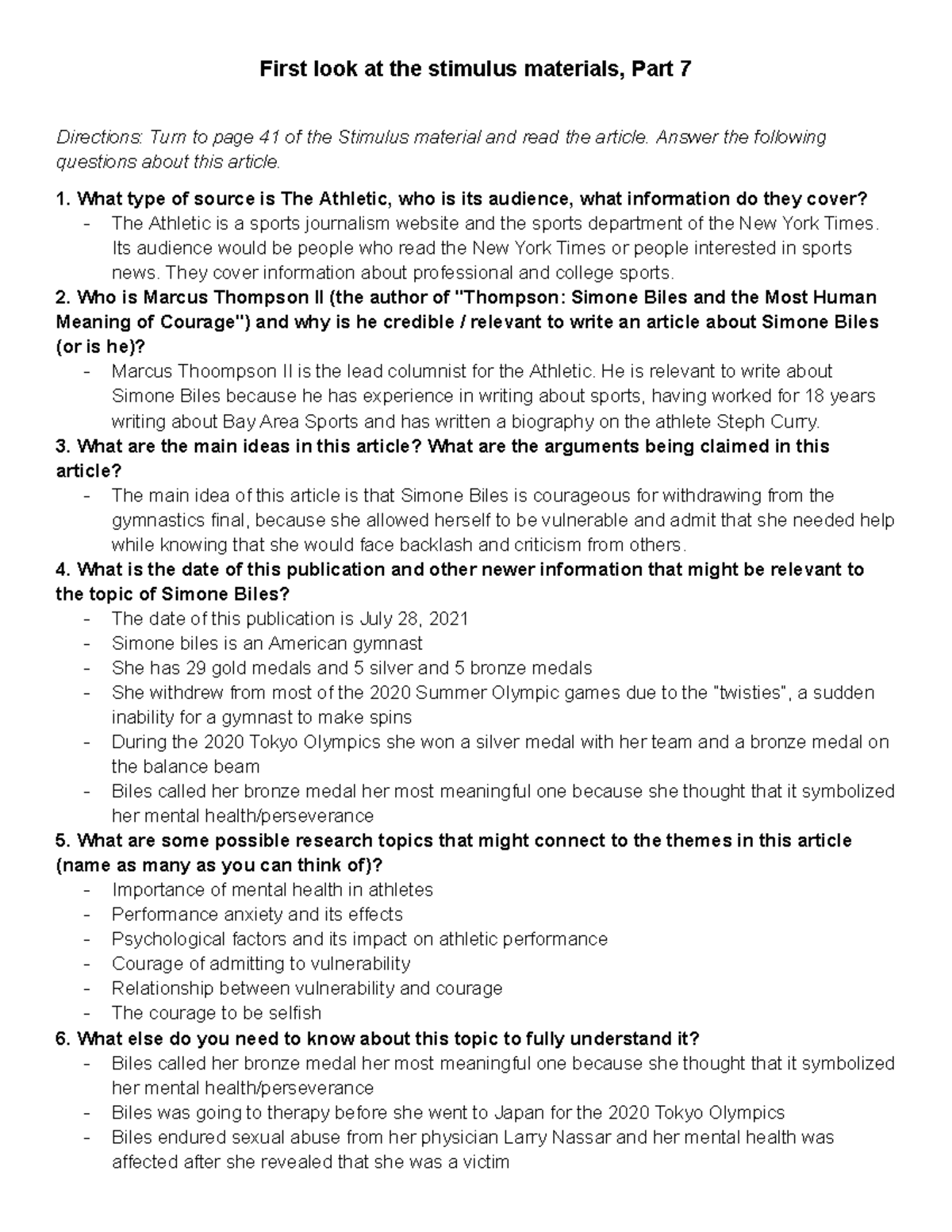 Source 7 thihnkninhg - First look at the stimulus materials, Part 7 ...