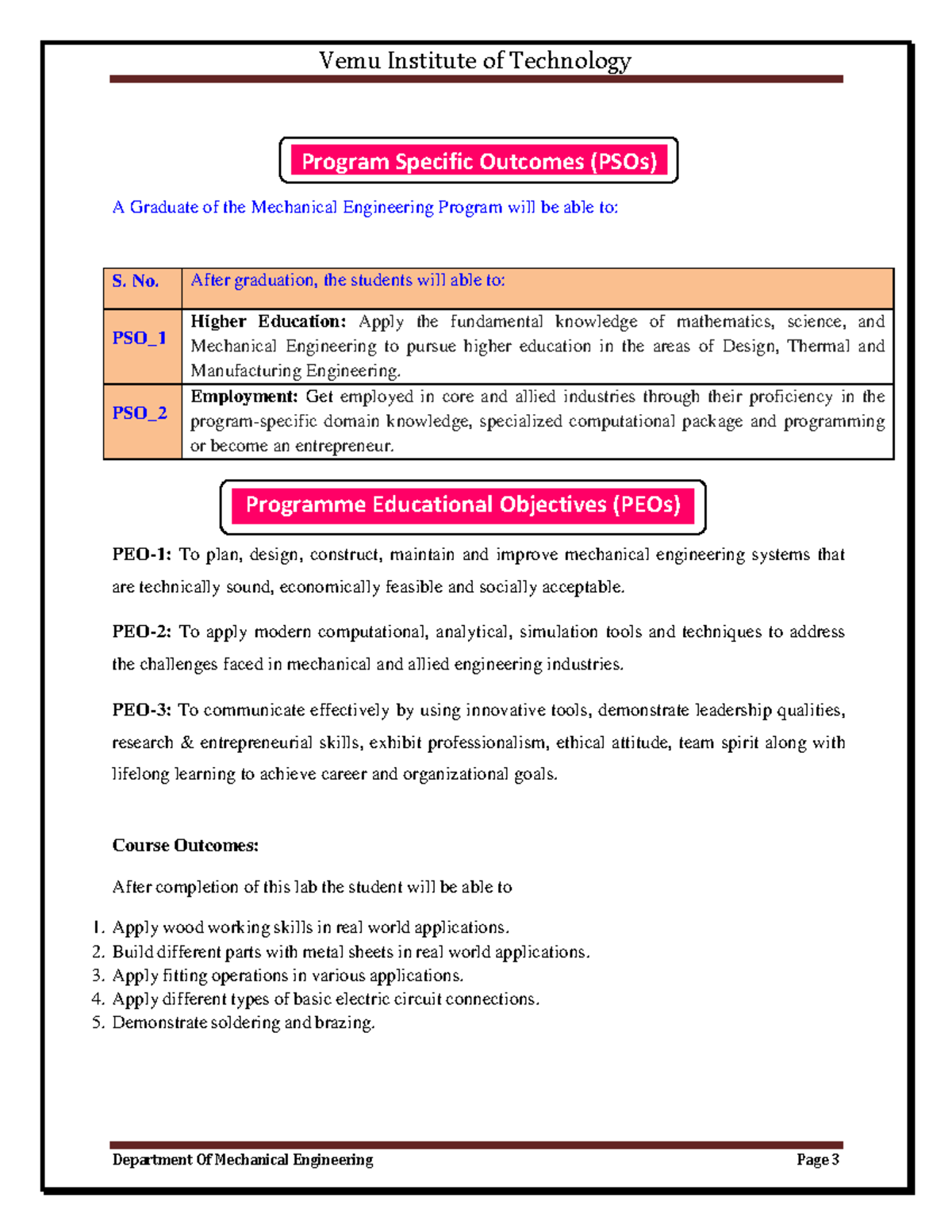 Engineering Workshop removed - Vemu Institute of Technology ####### Department Of Mechanical ...