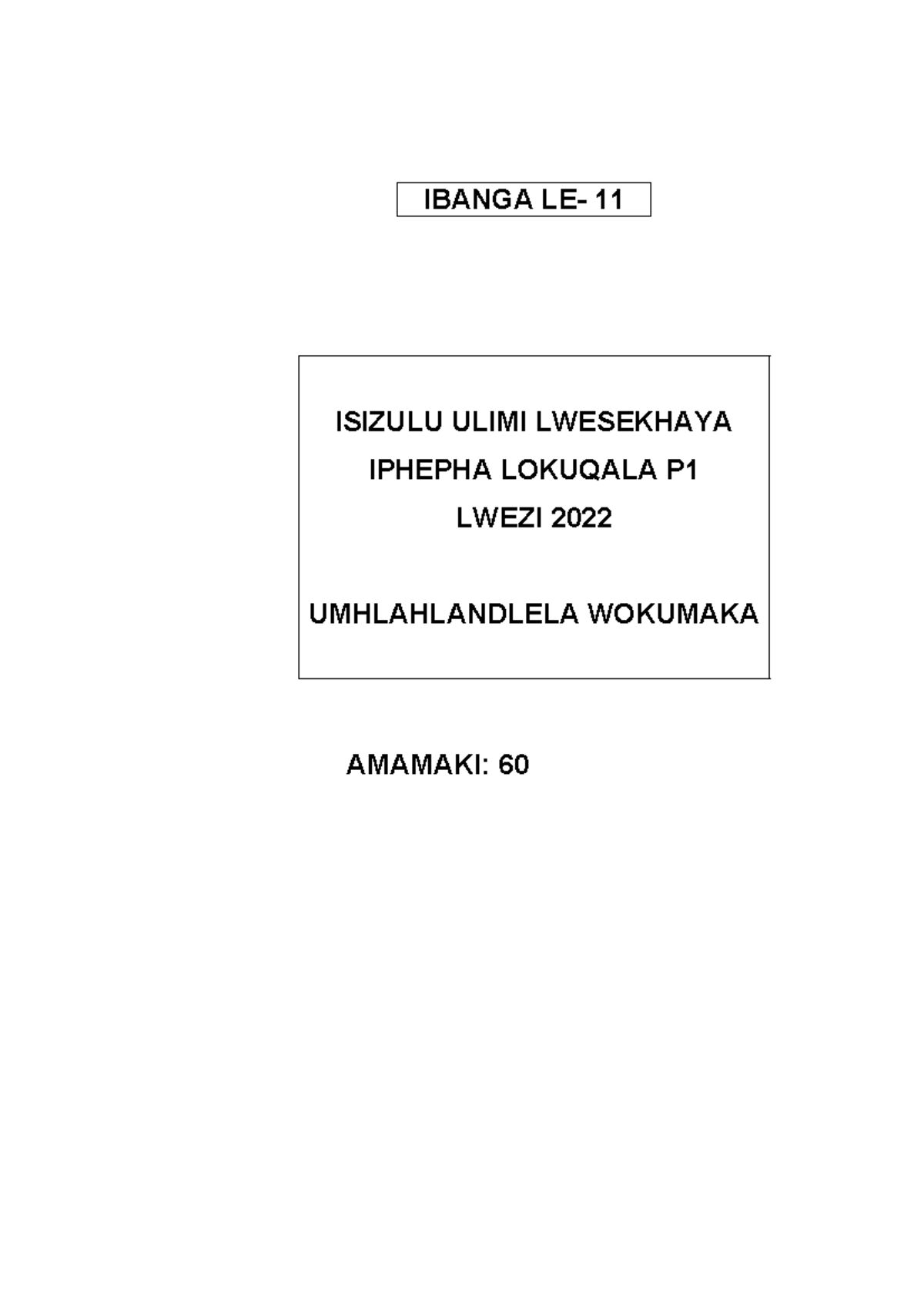 Imemo HL Ibanga 11 December 2022 - IBANGA LE- 11 ISIZULU ULIMI ...