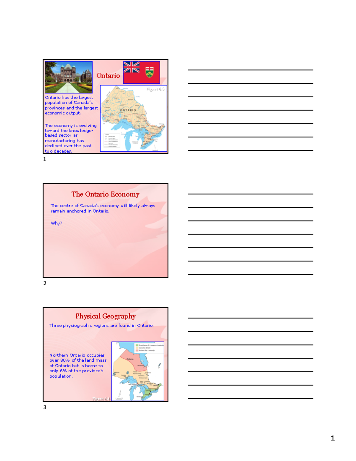 Lecture 6 - Slides - Ontario Ontario has the largest population of ...