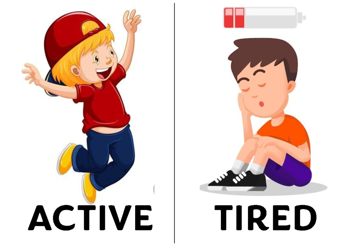 Adjectives ☺ - Ingles 7º grado primaria - ACTIVE TIRED SHORT TALL OLD ...
