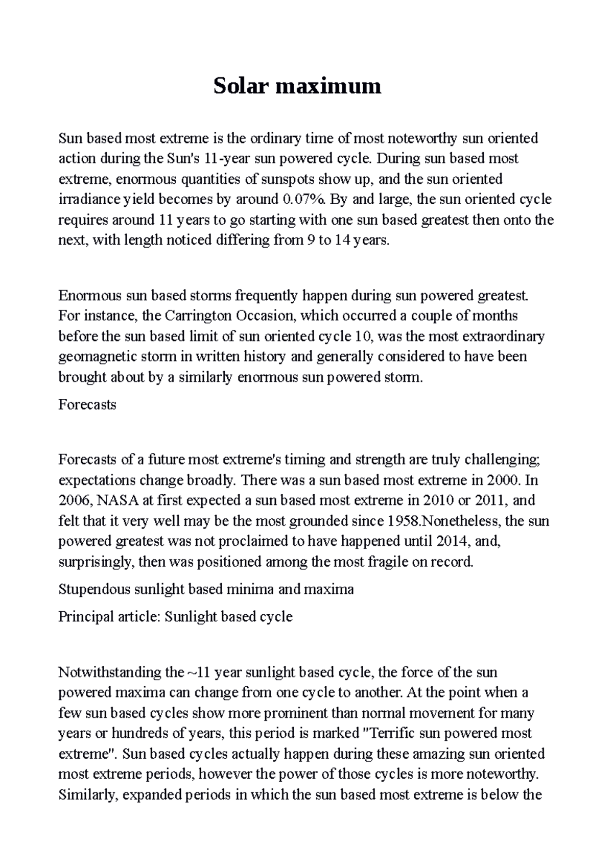 Solar maximum - Ifah - Solar maximum Sun based most extreme is the ...