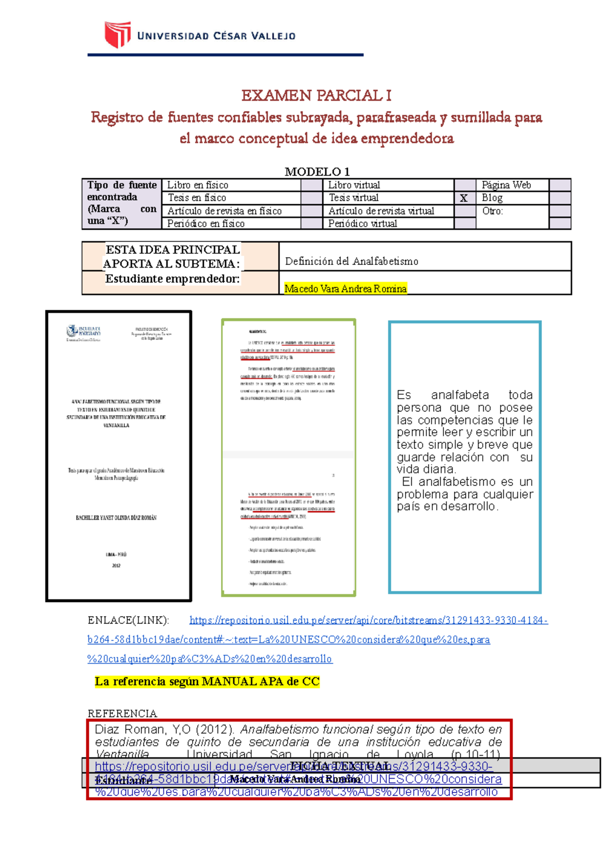 Formato PARA EL Examen Parcial. Registro DE Fuentes(actualizado ...