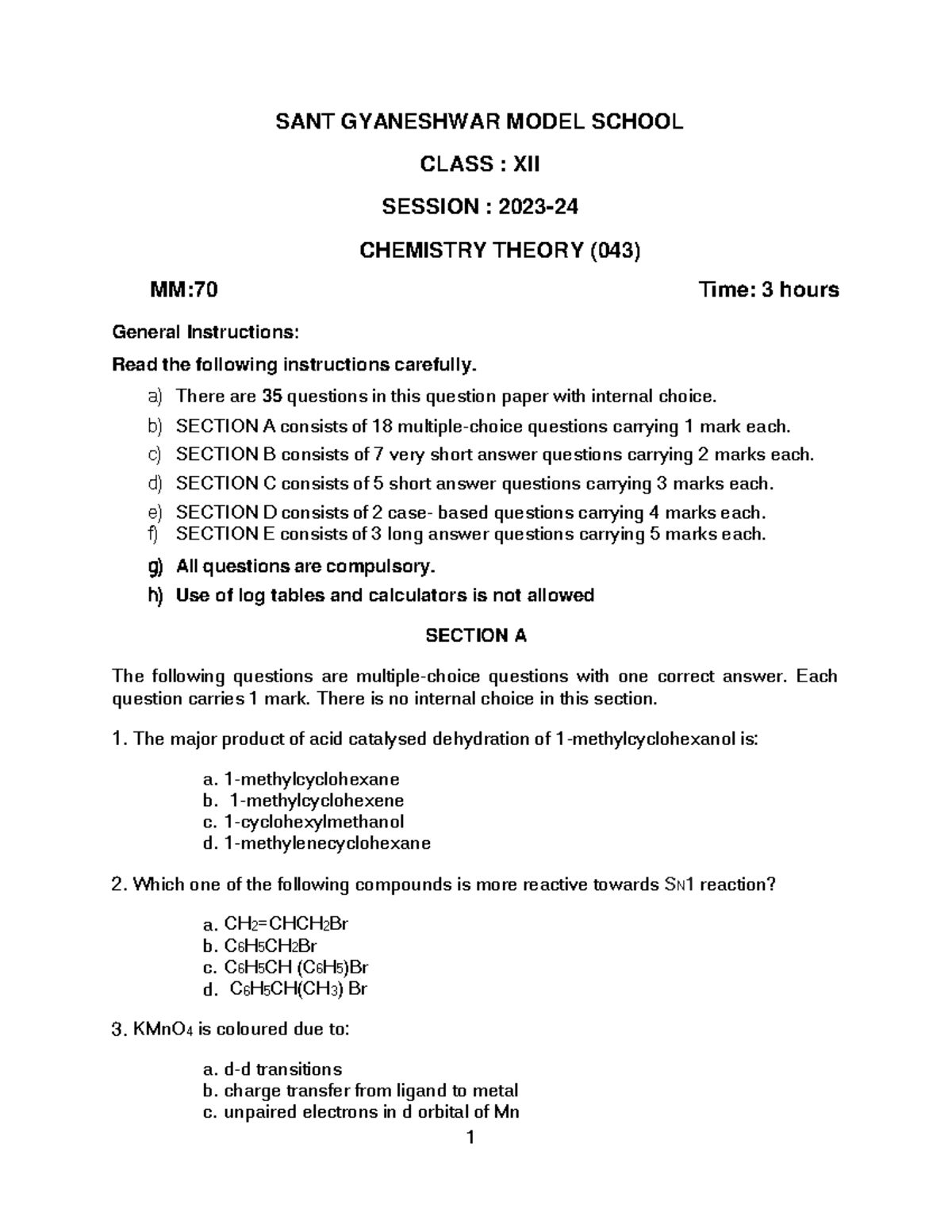 Assignment corporate law - SANT GYANESHWAR MODEL SCHOOL CLASS : XII ...