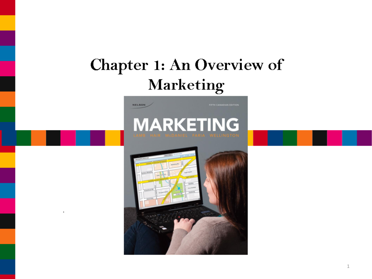 Lecture notes, lectures 1-10 - Chapter 1: An Overview of Marketing 1 ...