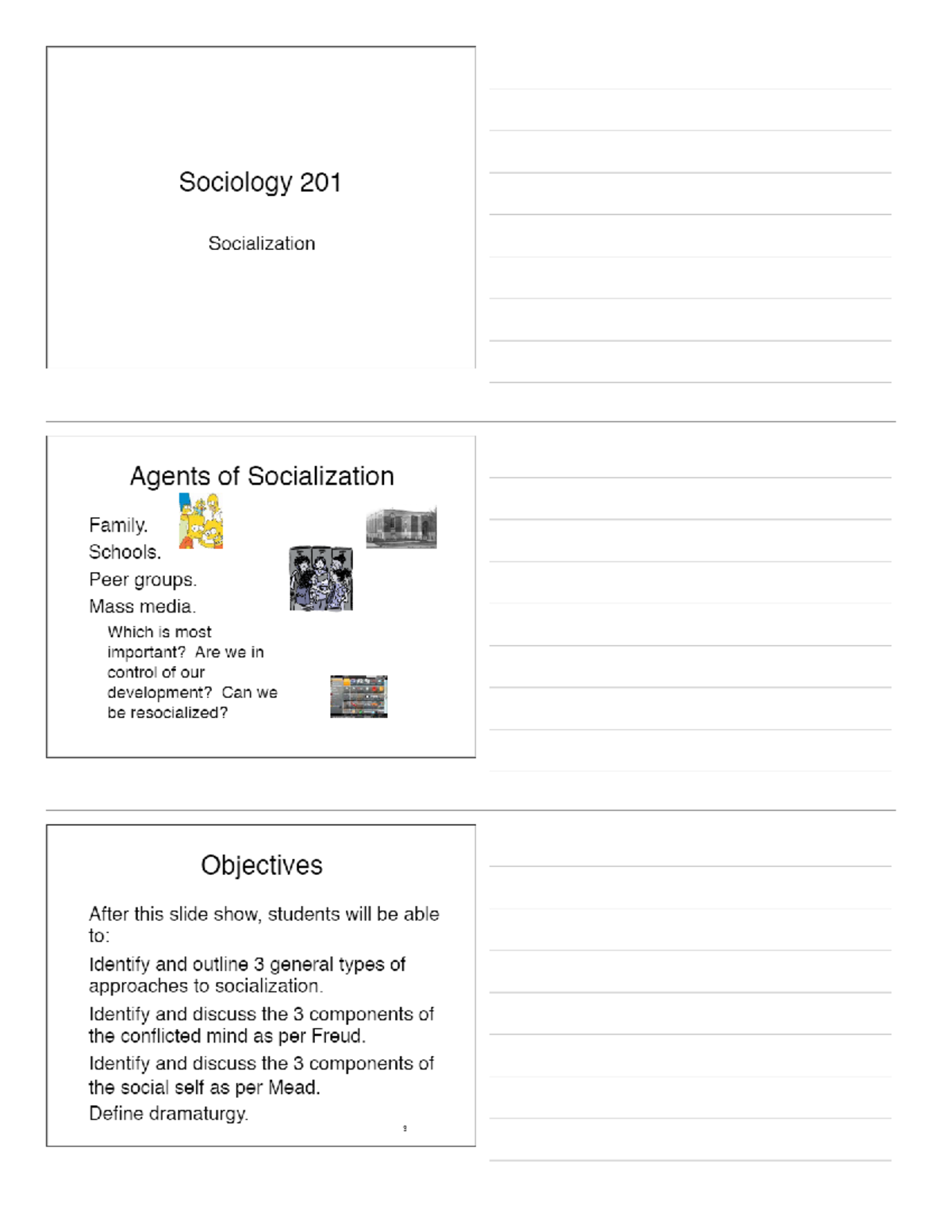Socialization - SOCI 201 L02 - (Fall 2022) - Introduction To Sociology ...