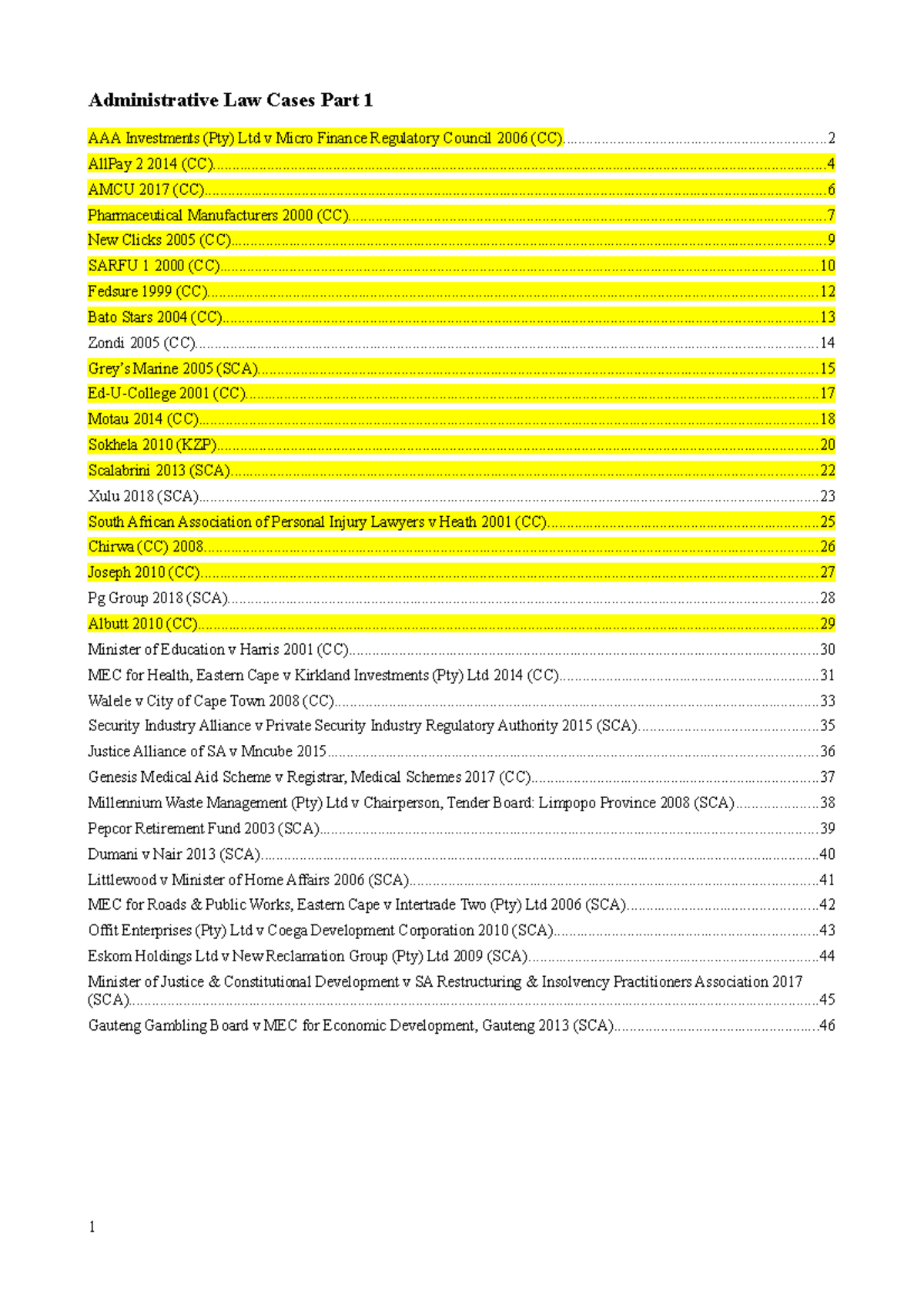 Admin Cases Part 1 - case summaries - Administrative Law Cases Part AAA ...