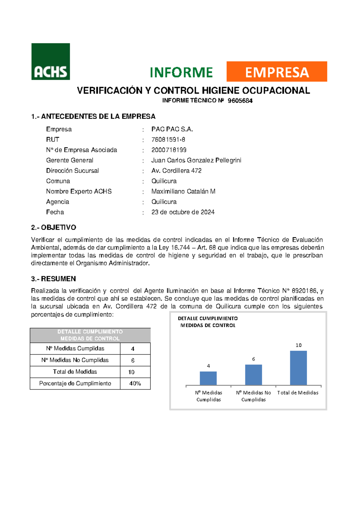 Verificacion Iluminación.- PAC PAC - : : : : : : : : : 4 Acci one 4 6 ...