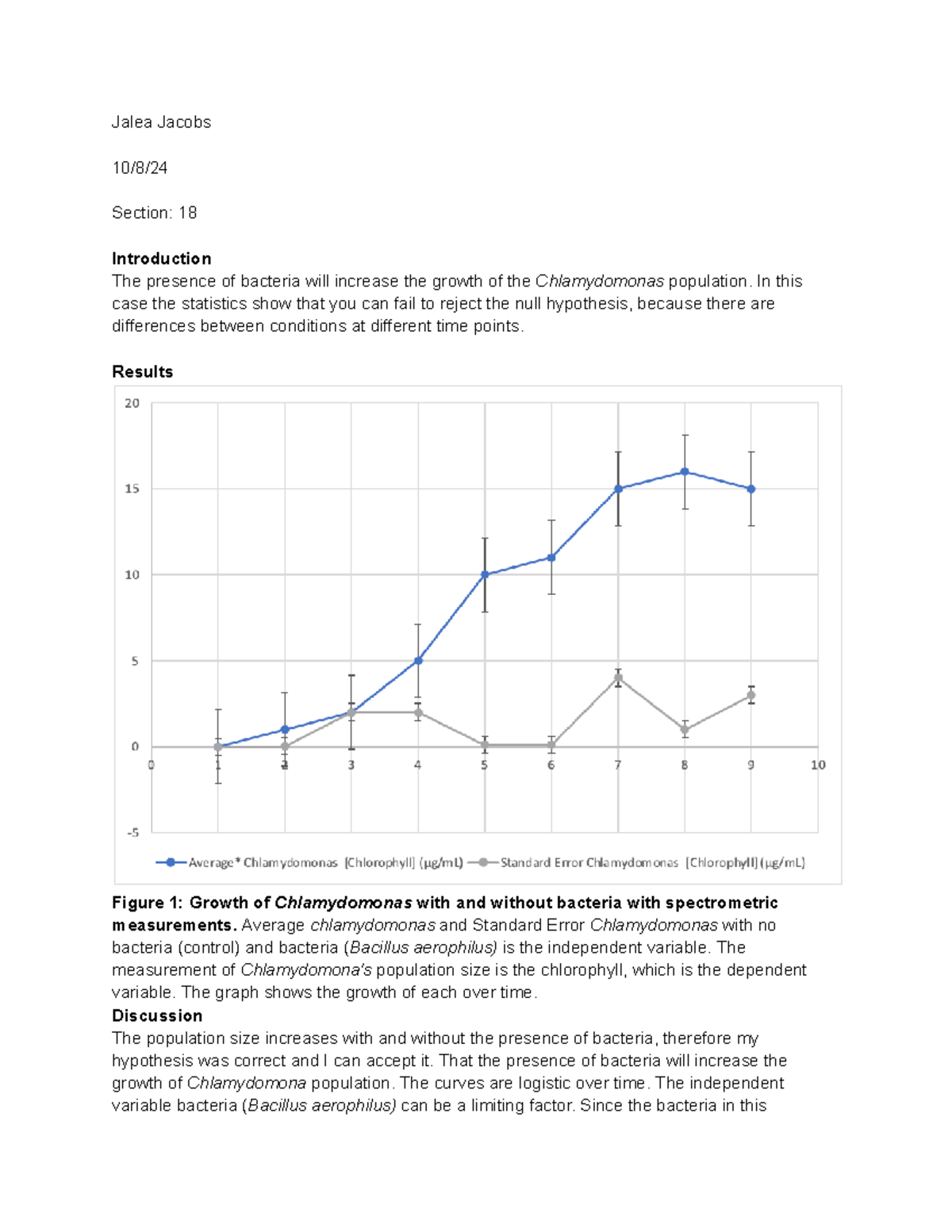 10 7 writing assignment - Jalea Jacobs 10/8/ Section: 18 Introduction ...