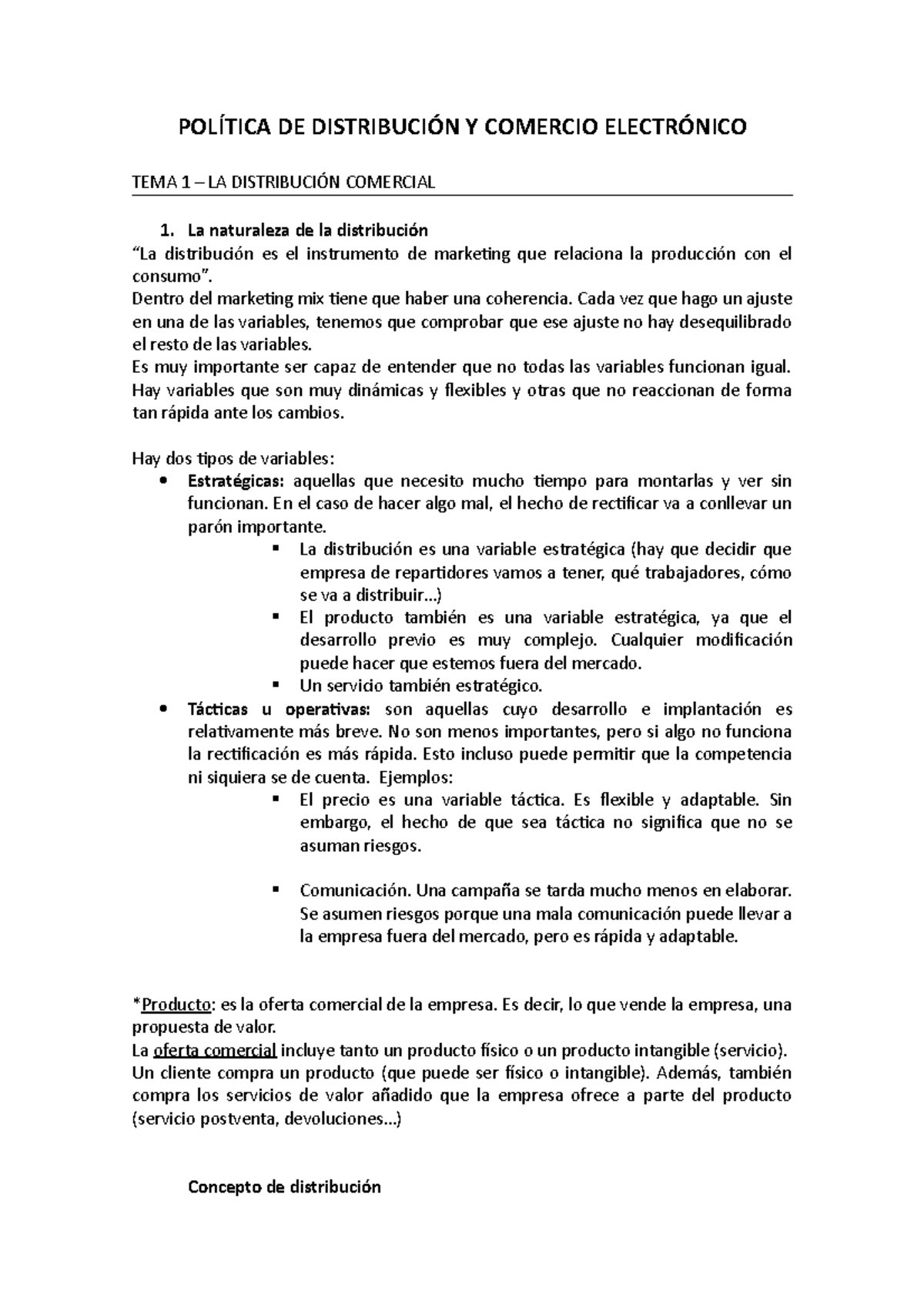 Política DE Distribución Y Comercio Electrónico - POLÍTICA DE ...