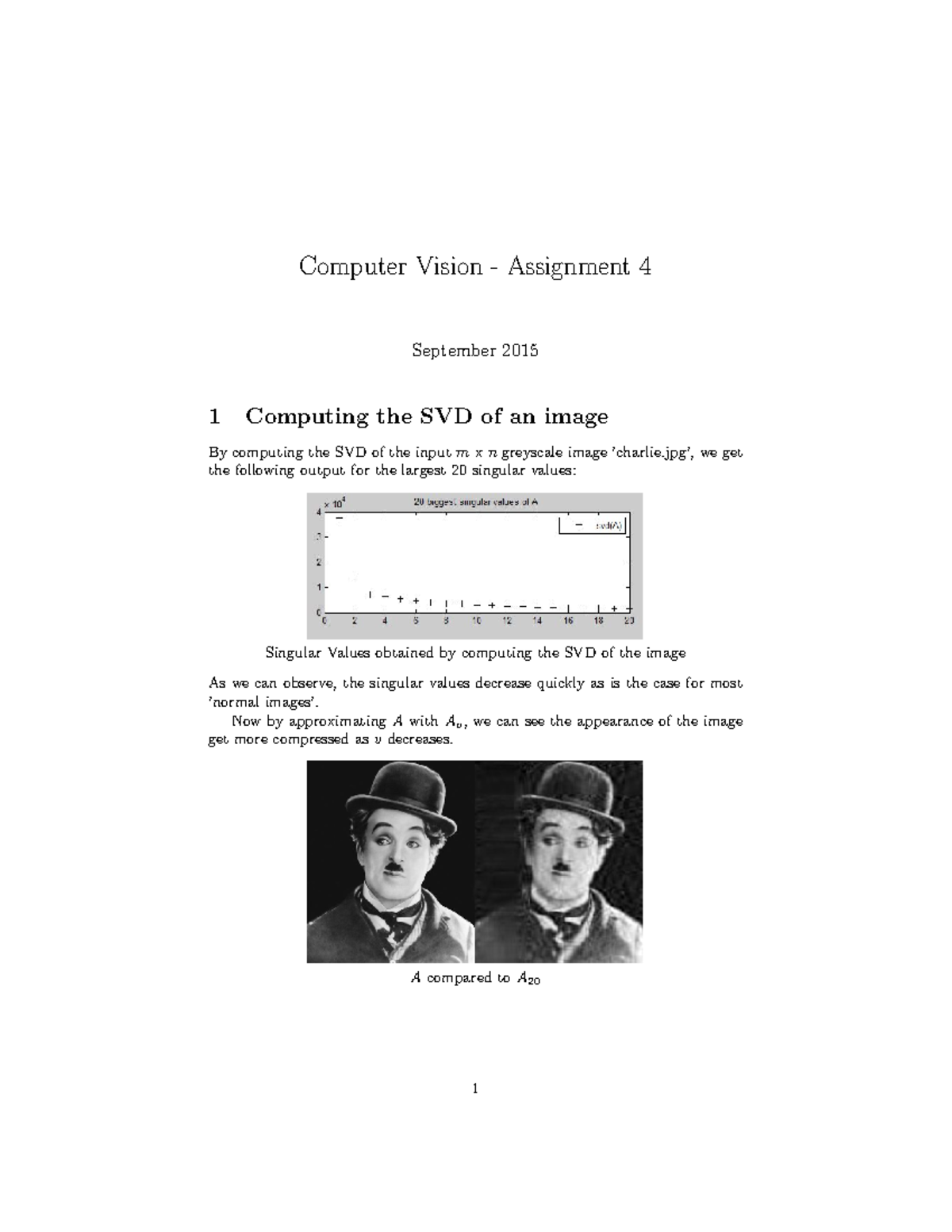 Computer Vision - Assignment 4 - Now by approximatingAwithAv, we can ...