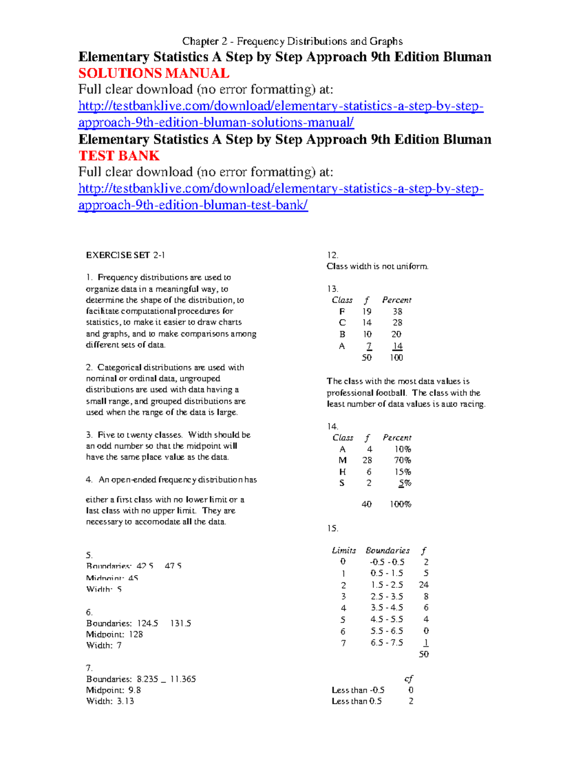 Elementary statistics a step by step approach 9th edition bluman ...