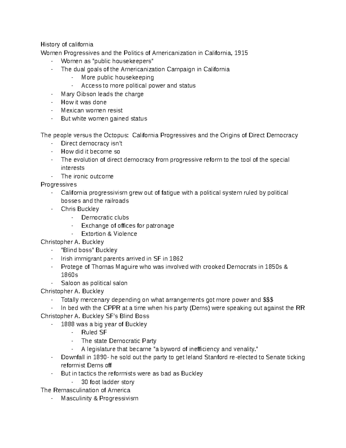 History of California 11 1 2022 Notes - Google Docs - History of ...