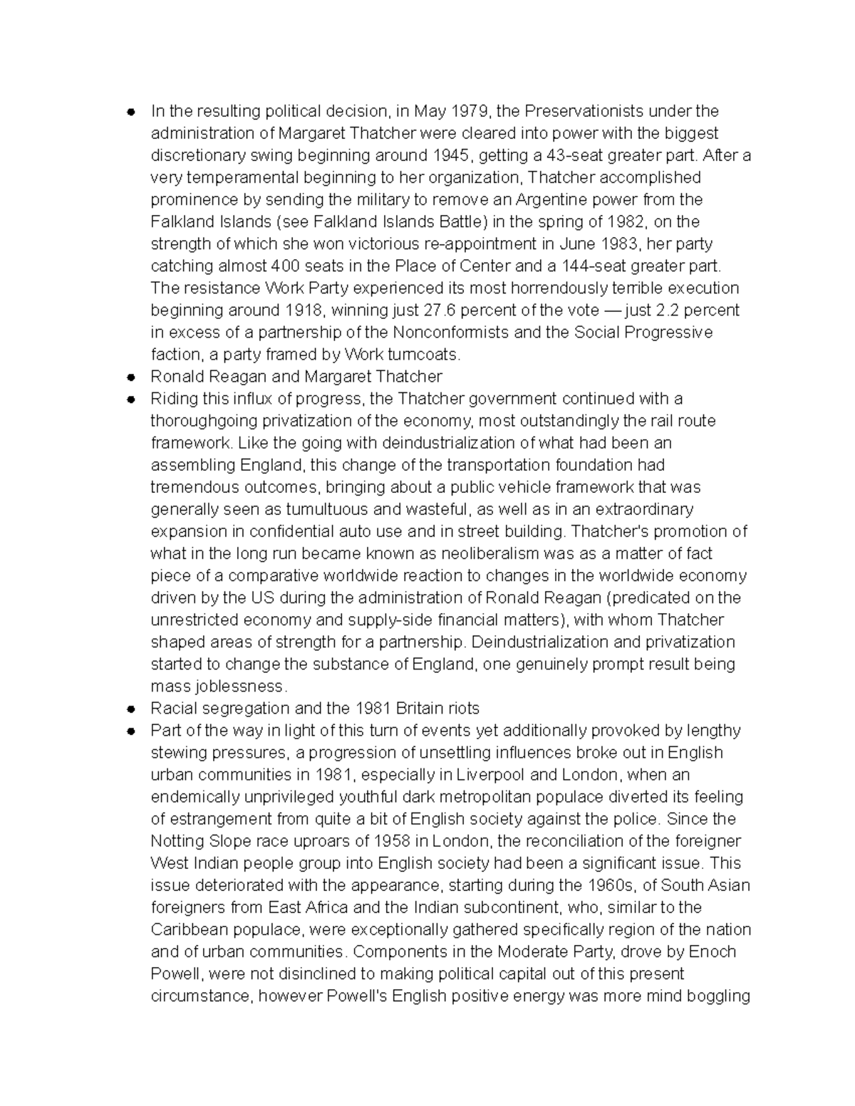 Margaret Thatcher government - In the resulting political decision, in ...