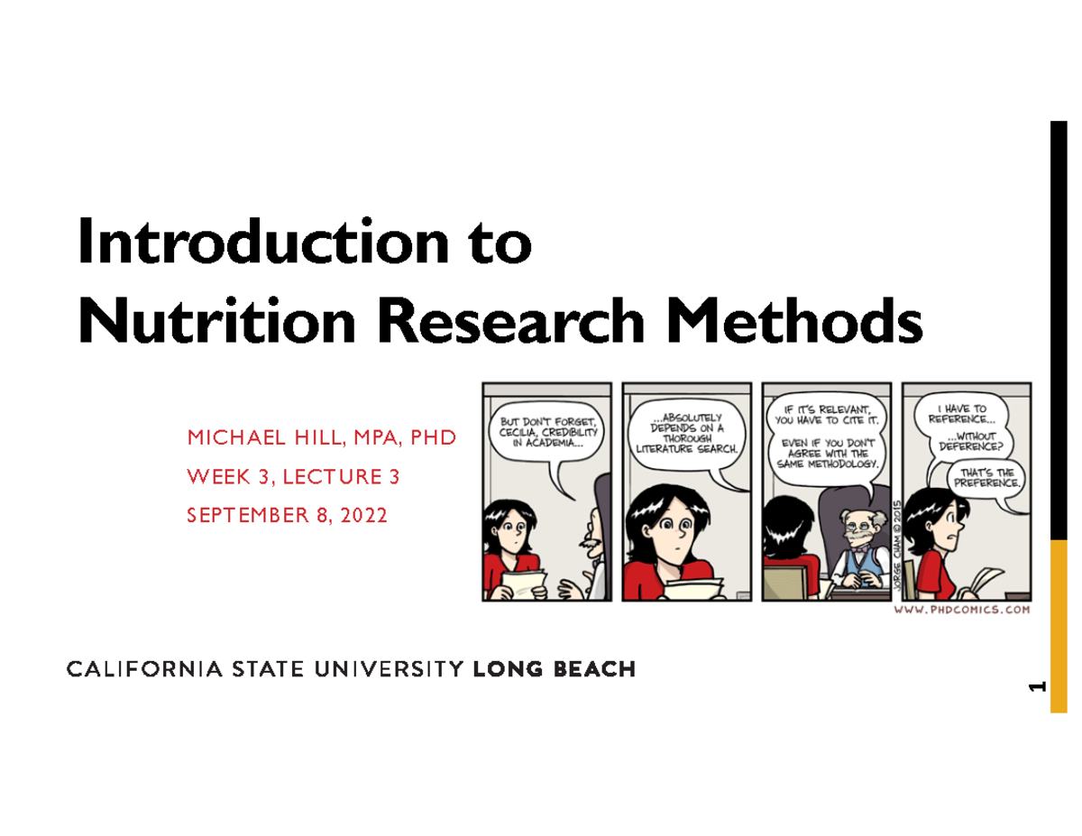 Week3Slides 09082022 - Lecture - Introduction to Nutrition Research ...