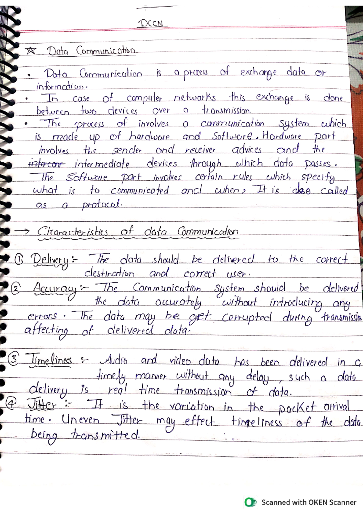 Dccn unit 1 notes - Bachelors of Computer applications - Studocu