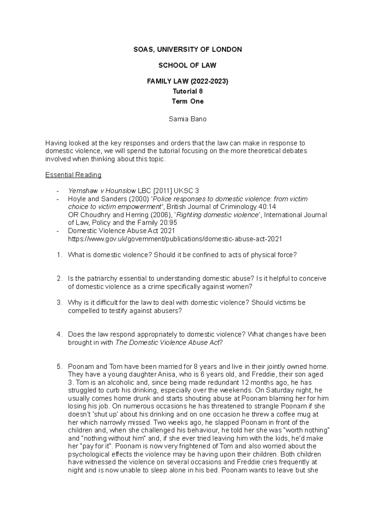 divorce notes family - SOAS, UNIVERSITY OF LONDON SCHOOL OF LAW FAMILY ...