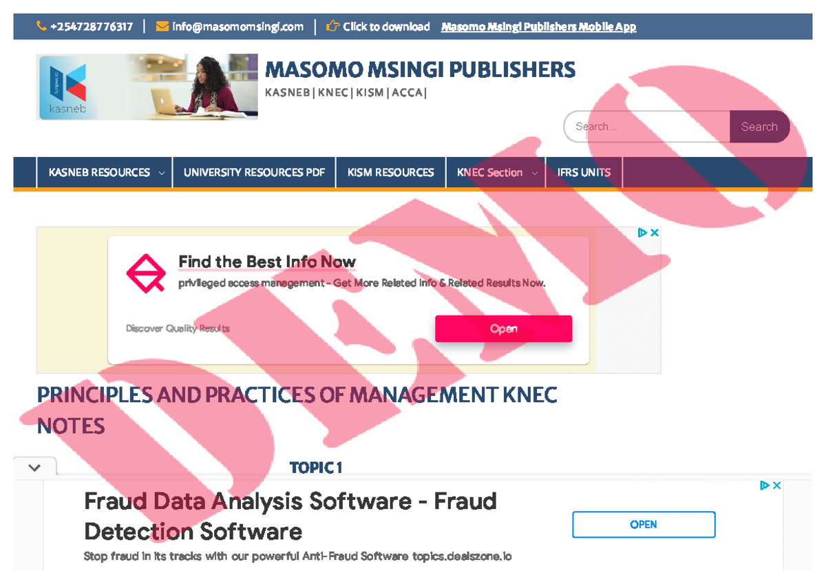 Masomomsingi com principles-and-practices-of-management-knec-notes ...