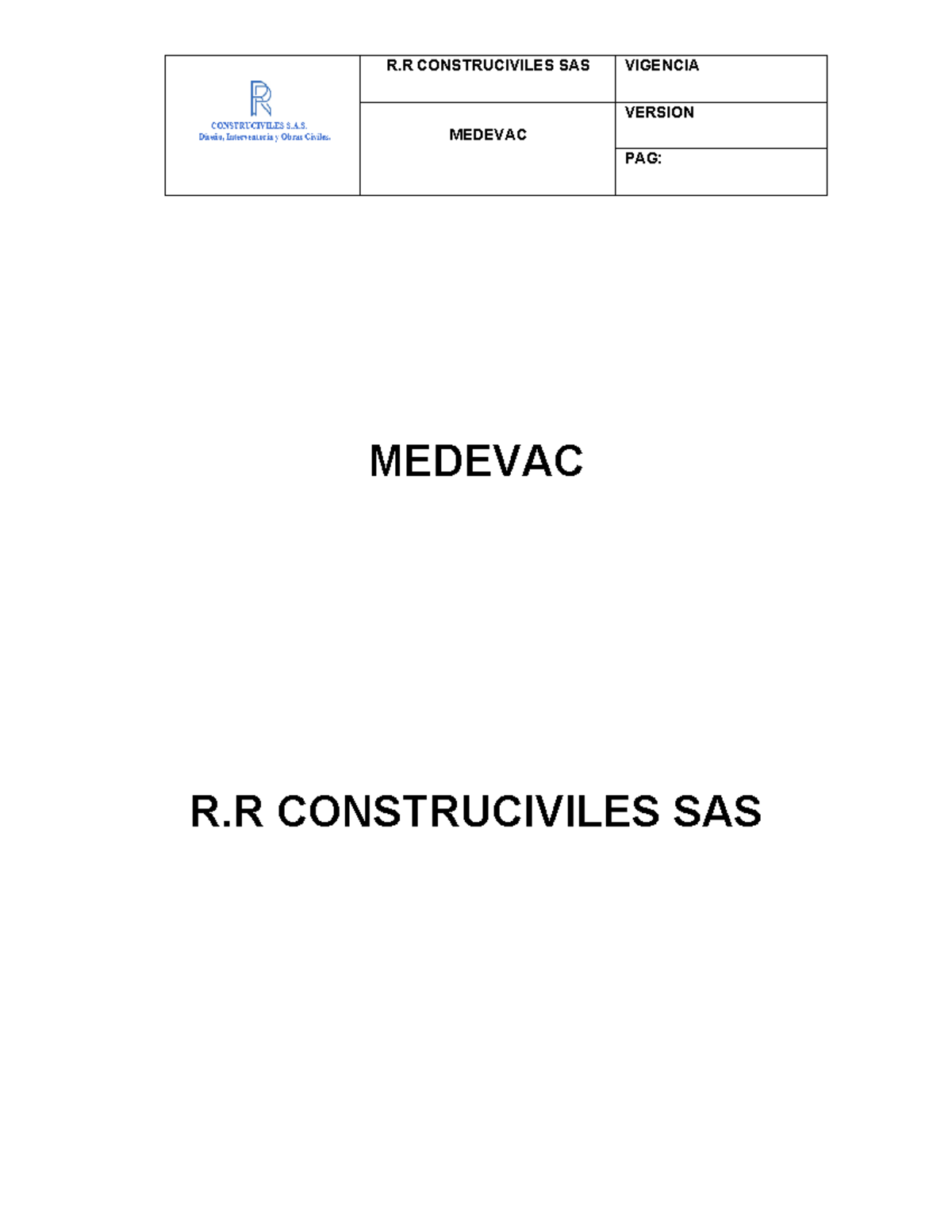 Plan de Evacuación de Emergencias Médicas - MEDEVAC VERSION PAG ...