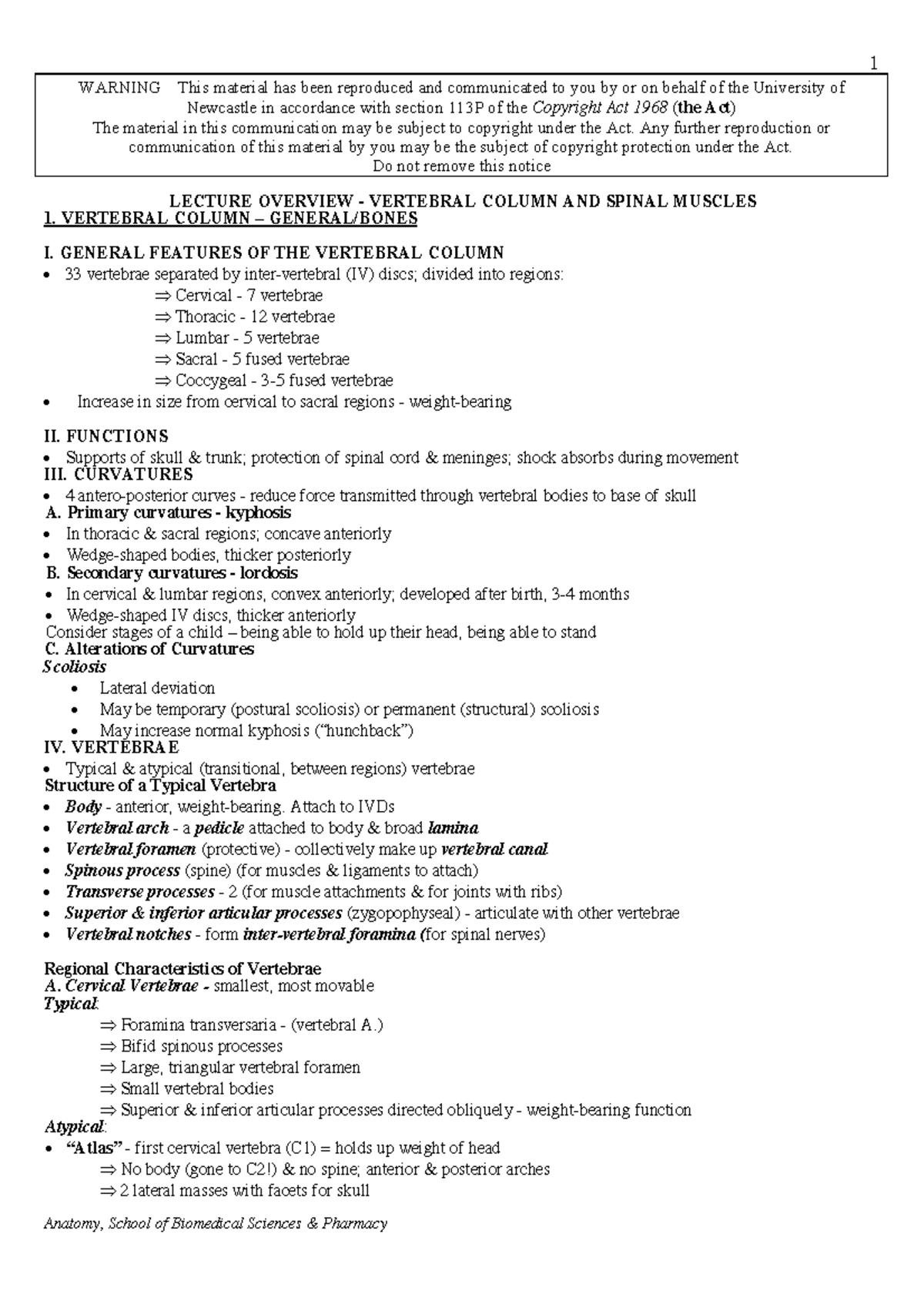 Topic Overview week 6 - part1 - WARNING This material has been ...