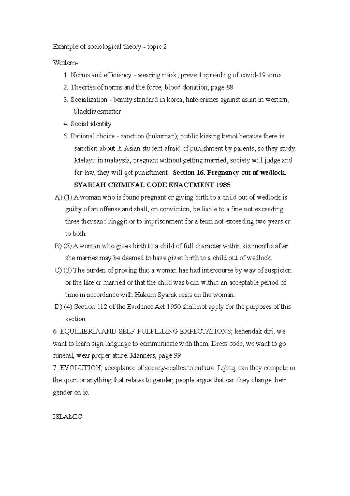 Example of sociological theory - Politics and Governance - MMU - Studocu