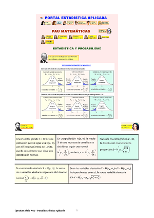 Ejercicios resueltos - Estadistica - TEMA 14 – CÁLCULO DE PROBABILIDADES ESPACIO MUESTRAL ...