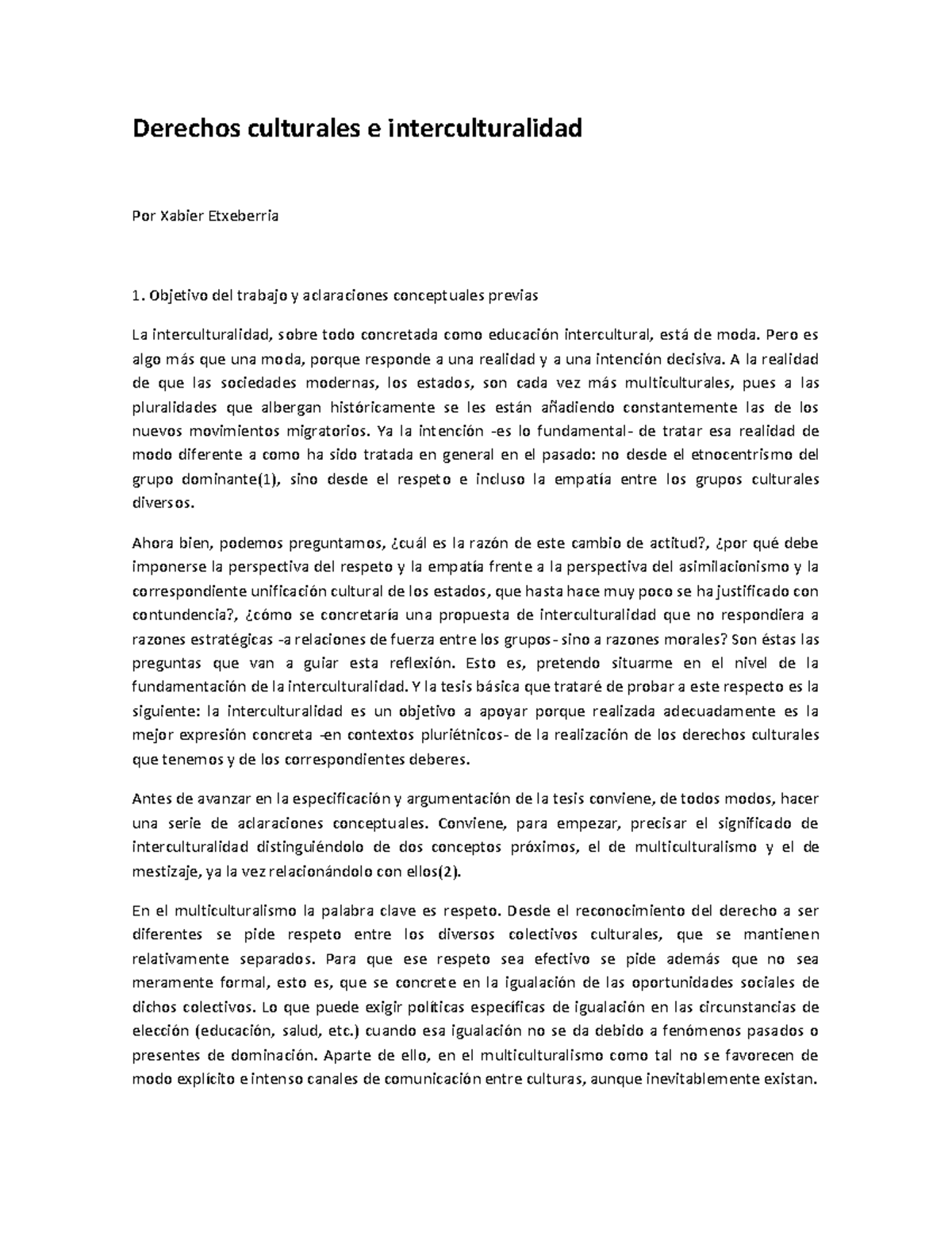 Derecho s culturales e interculturalidad - Derechos culturales e ...