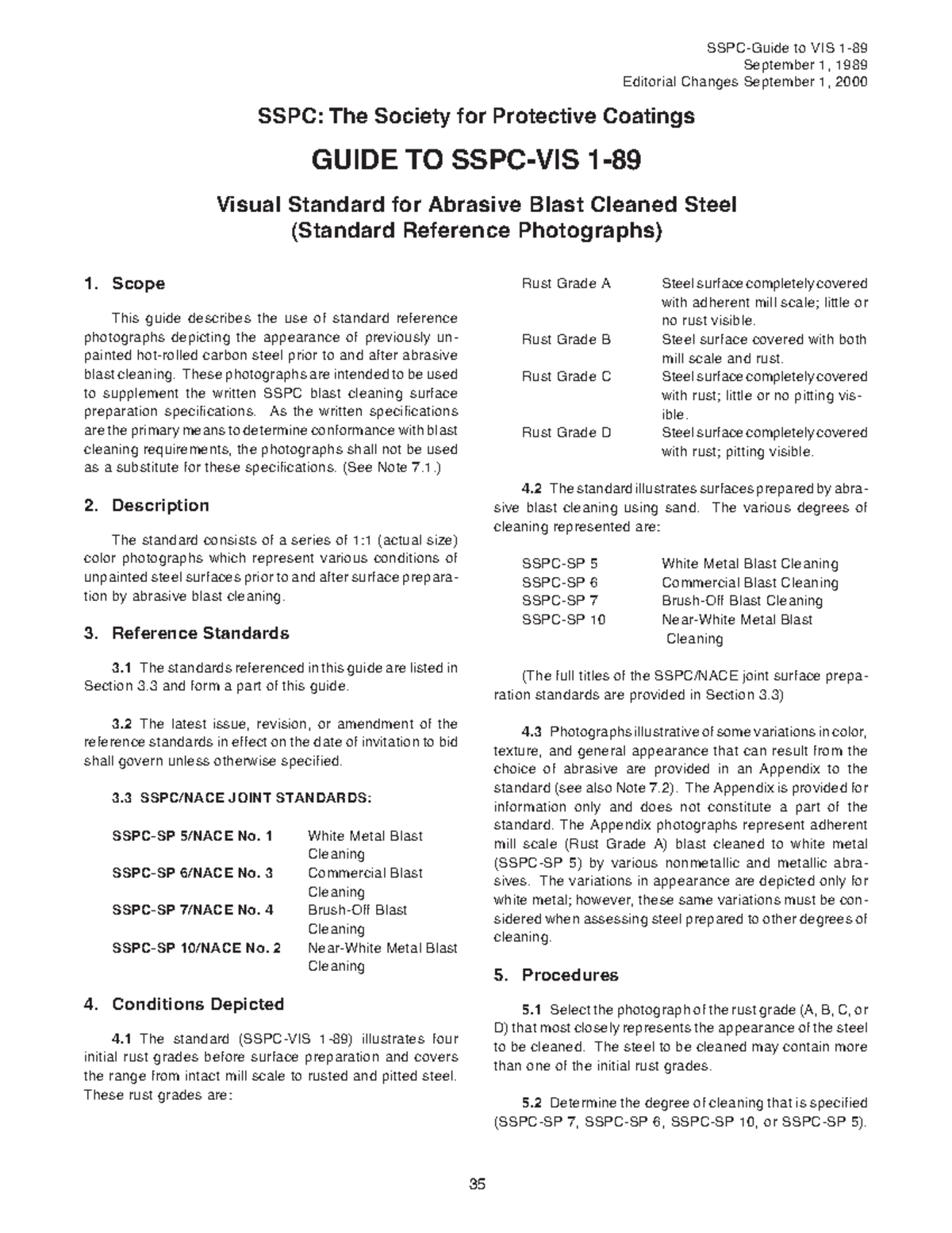 Sspc-vis-1 for Painting - 35 SSPC-Guide to VIS 1- September 1, 1989 ...